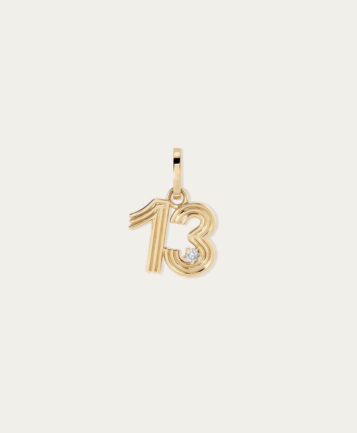 Groovy Diamond Number 13 Hinged Charm