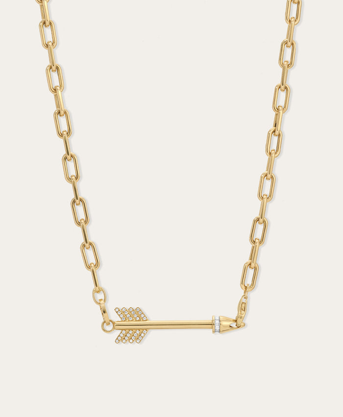Diamond Arrow Charm Necklace