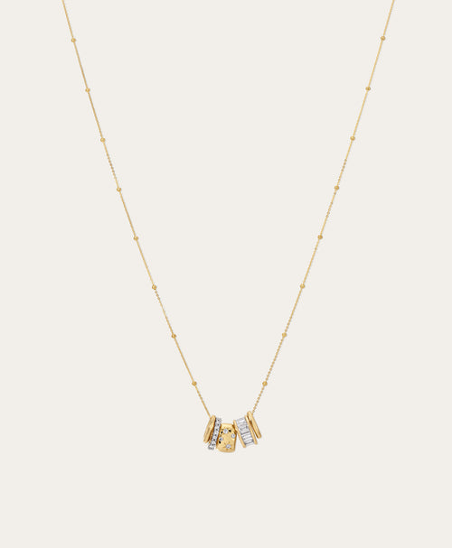 Celestial Rager Mini Bead Necklace in 14k Gold | Adina Reyter