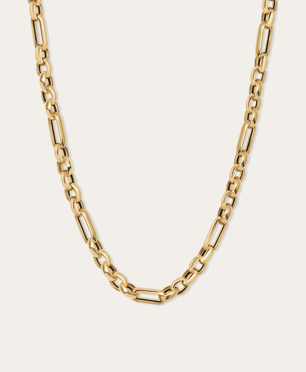 Mixed Rolo Cable Chain Necklace