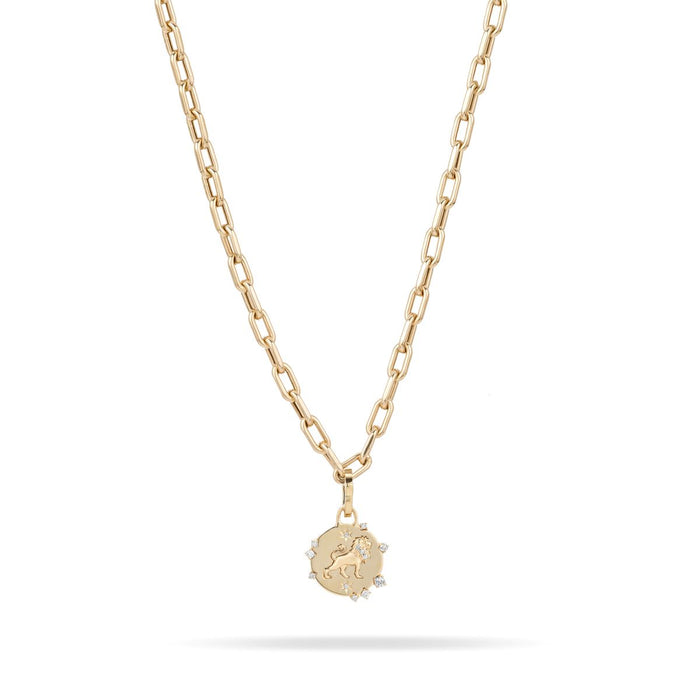 Zodiac Diamond Leo Hinged Charm