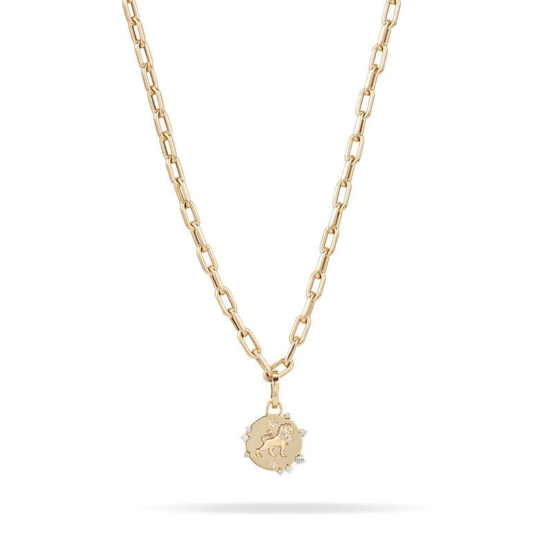 Zodiac Diamond Leo Hinged Charm