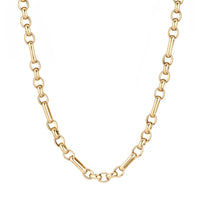 Mixed Rolo Cable Chain Necklace