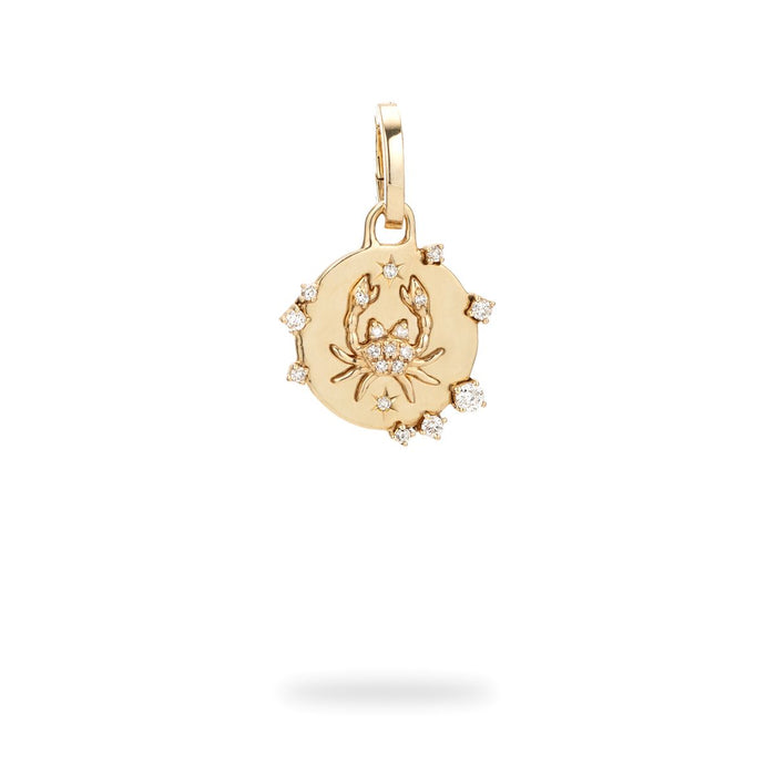 Zodiac Diamond Cancer Hinged Charm