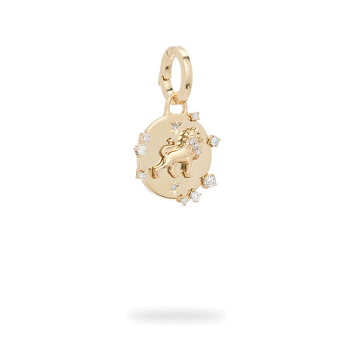 Zodiac Diamond Leo Hinged Charm