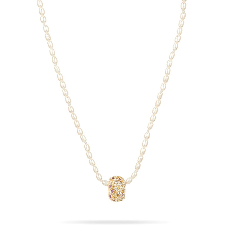 Diamond + Gemstone Iridescent Big Bead