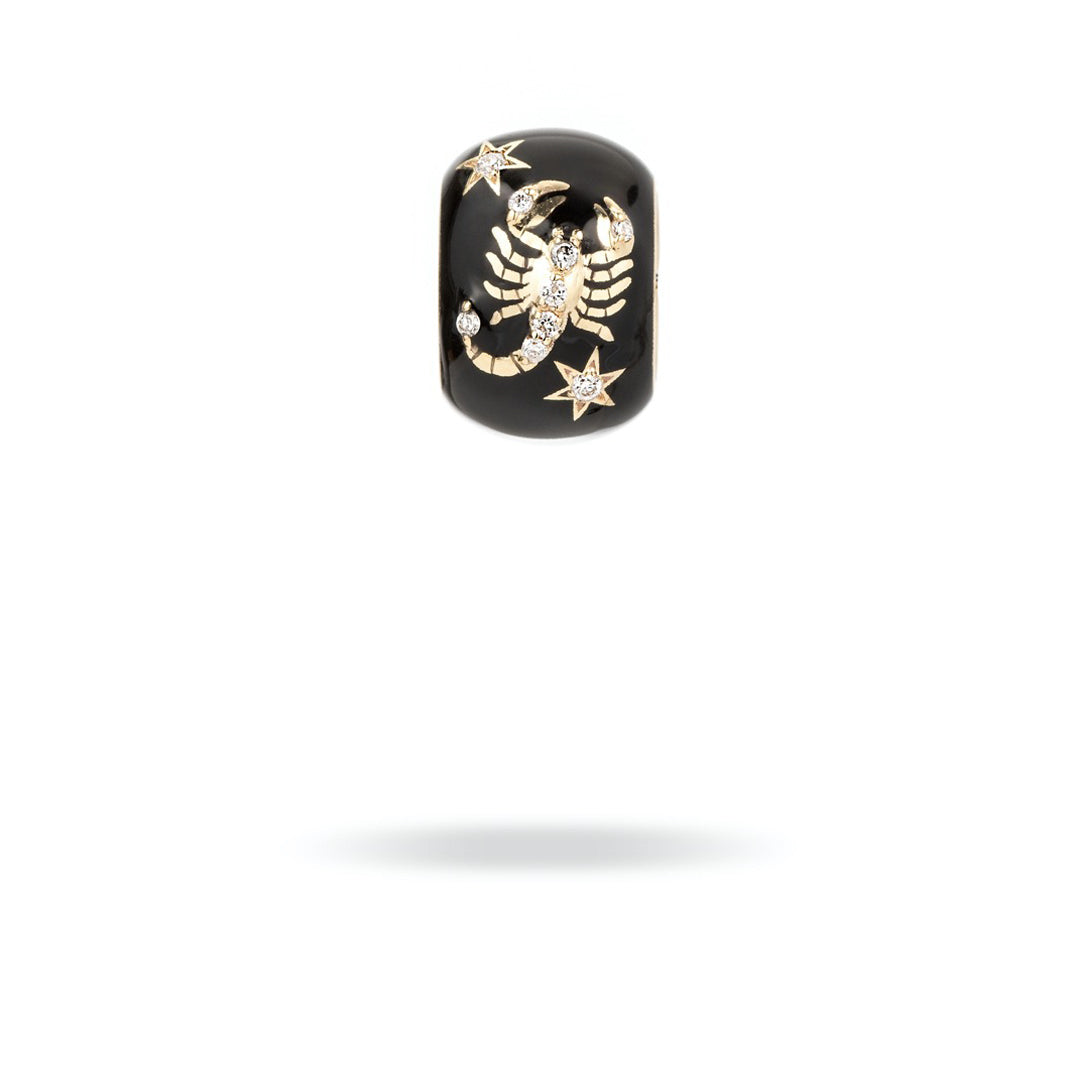 Zodiac Ceramic + Diamond Scorpio Big Bead
